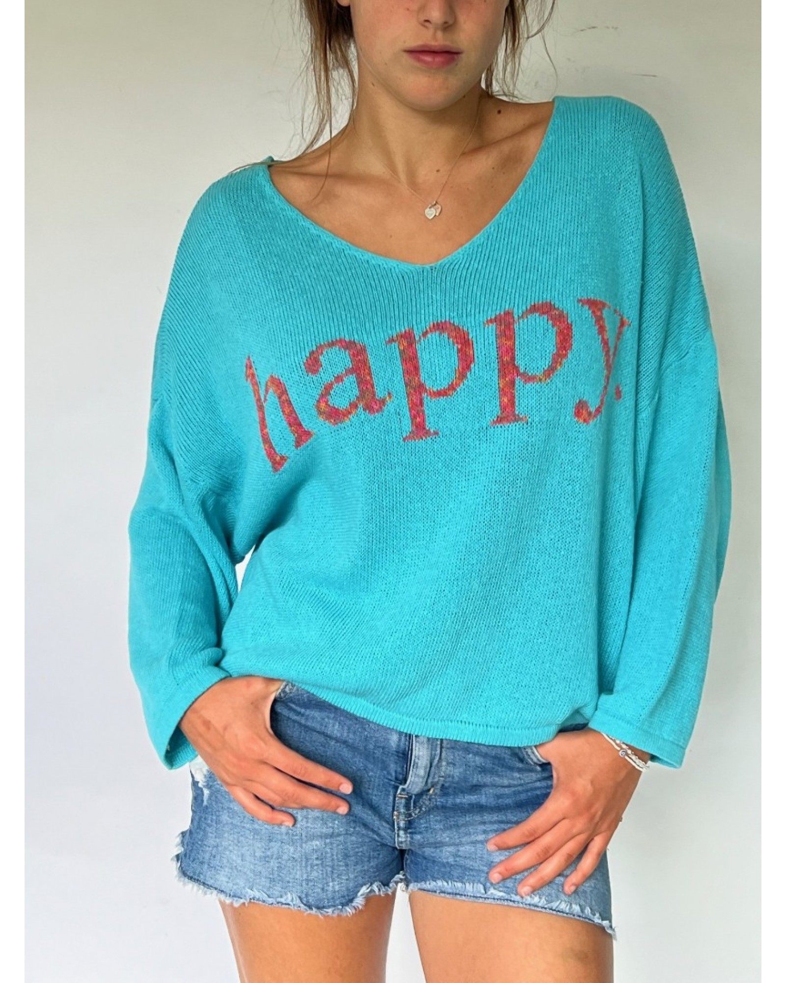 Happy Knit Multi Turquoise